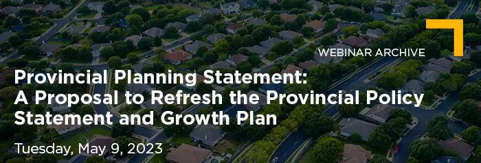 Provincial Planning Statement: A Proposal to Refresh the Provincial ...